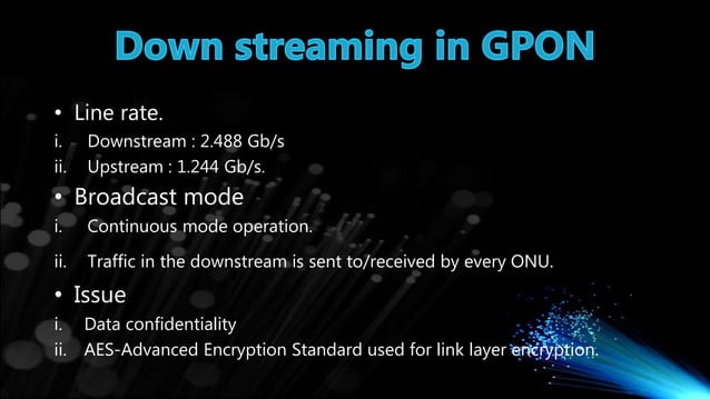 Basics of Optical Network Architecture, PON & GPON | PPTX