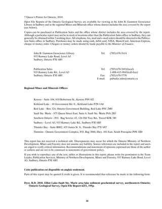 Ontario Geological Survey (OGS) Open File 6251 Elliot Lake -Sault Ste ...