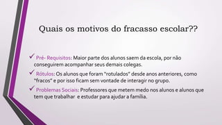 O fracasso escolar | PPTX