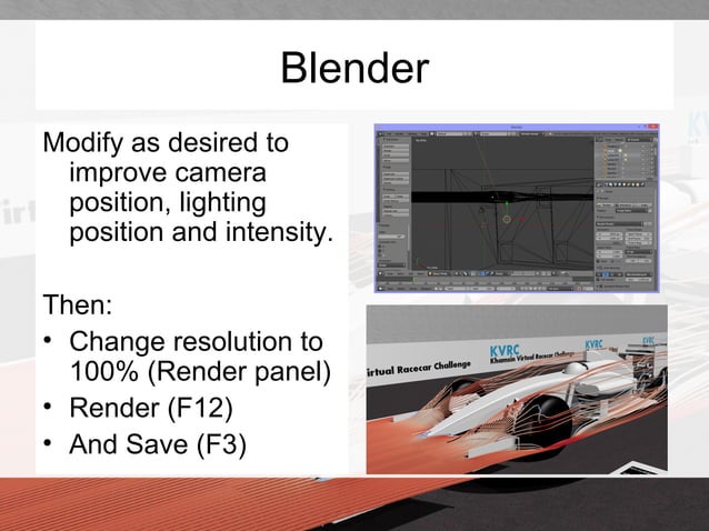 openFoam Visualisation Rendering Using Blender | PPT | 3-D Graphics | Computer Software and ...