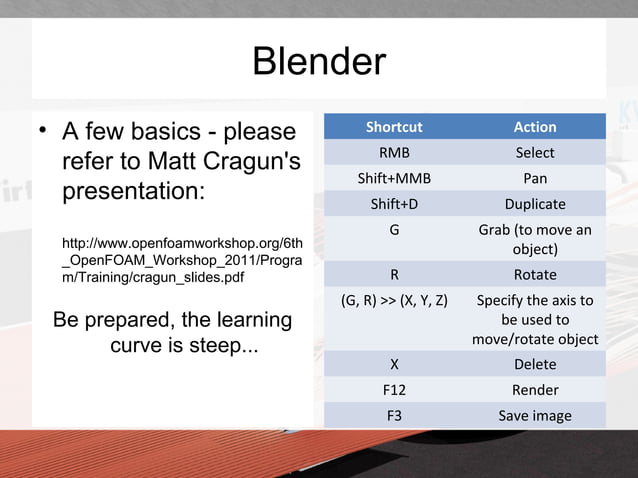openFoam Visualisation Rendering Using Blender | PPT | 3-D Graphics | Computer Software and ...