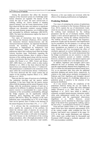 A Review of Human Induced Vibration on Footbridges | PDF