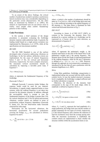 A Review of Human Induced Vibration on Footbridges | PDF