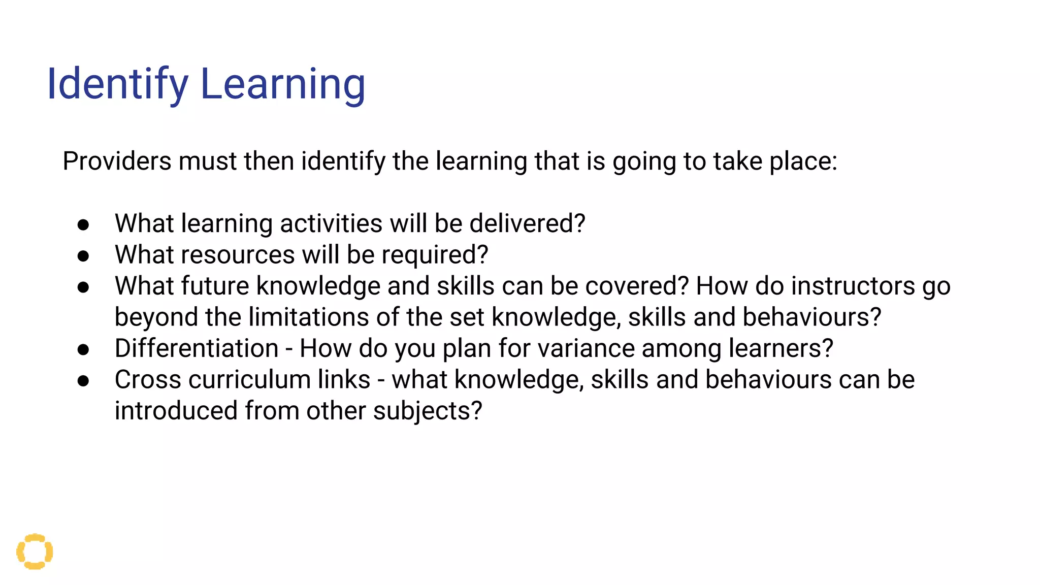 Curriculum Planning for Apprenticeship Providers | PPTX