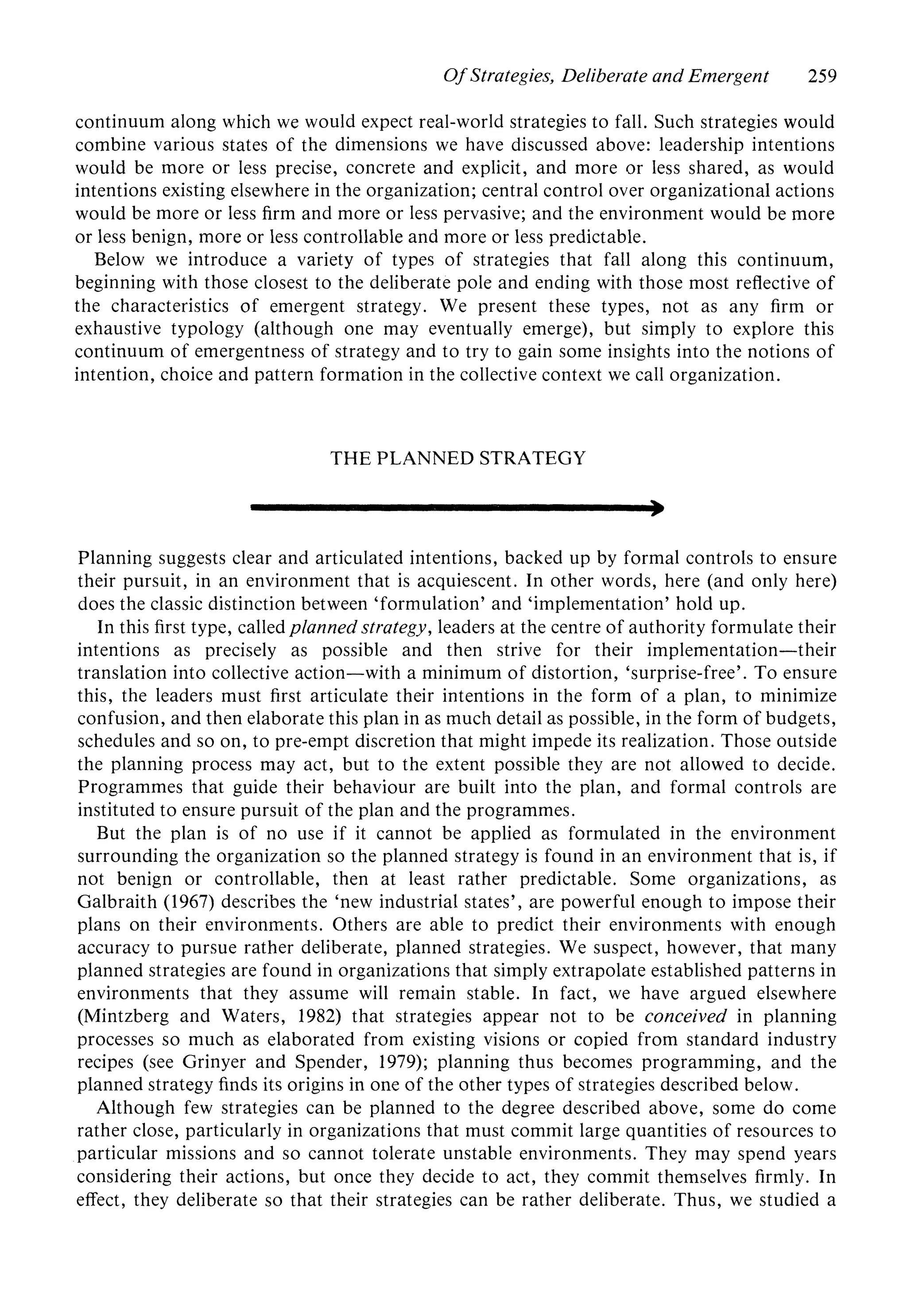 Of strategies deliberate and emergent - Henry Mintzberg | PDF