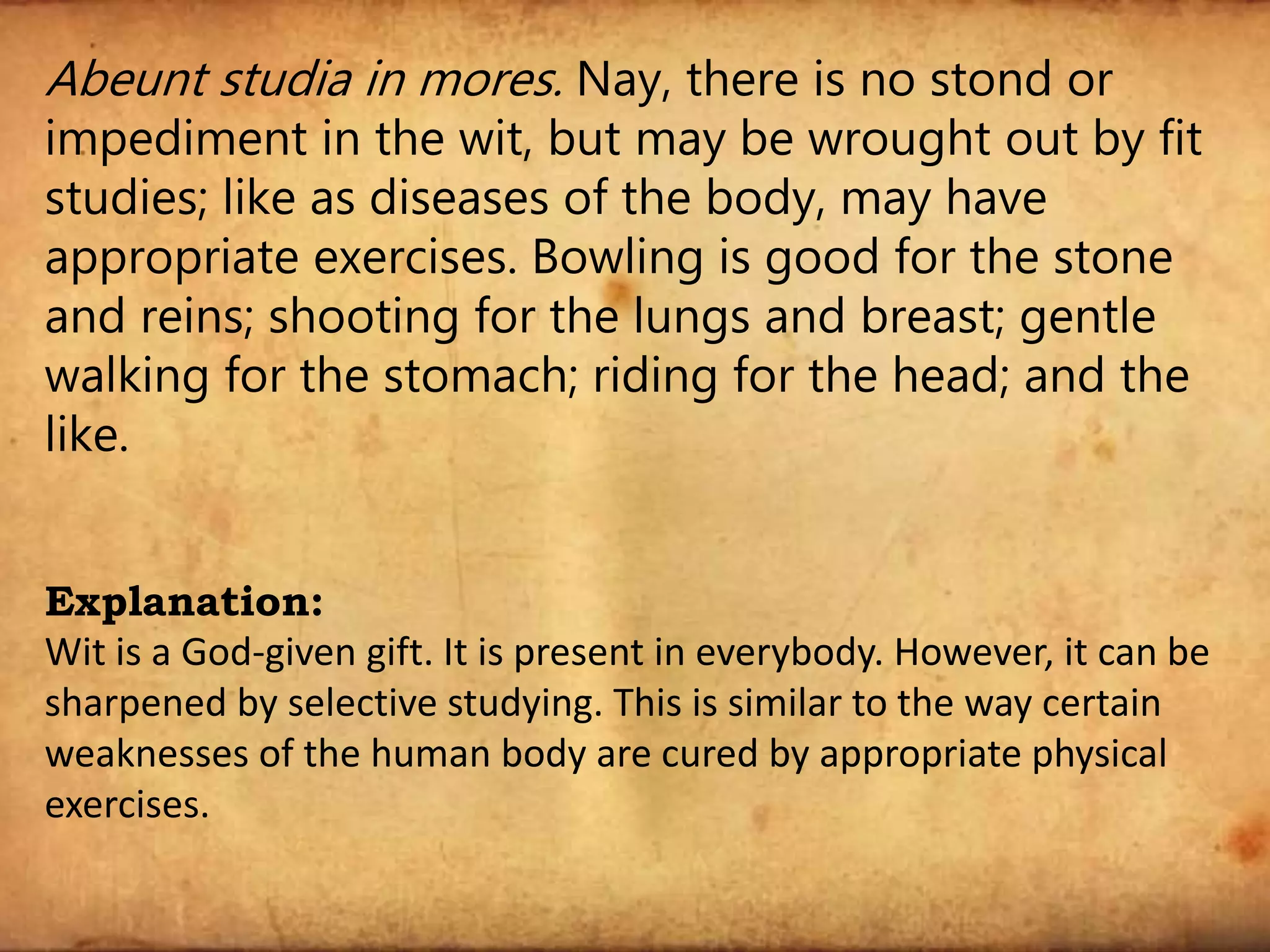 OF STUDIES by Francis Bacon | PPTX