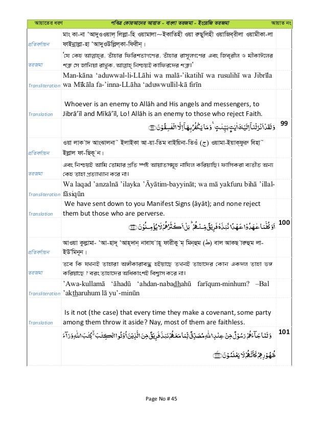 Complete Al Quran Arabic-Bangla-English (Quran.gov.bd) | PDF