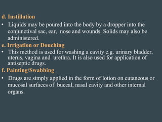 Routes of drug administration Dr.NITIN | PPTX