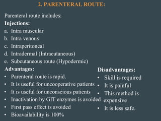 Routes of drug administration Dr.NITIN | PPTX