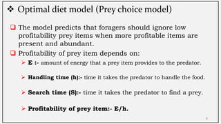 Optimal Foraging Theory (OFT) | PDF