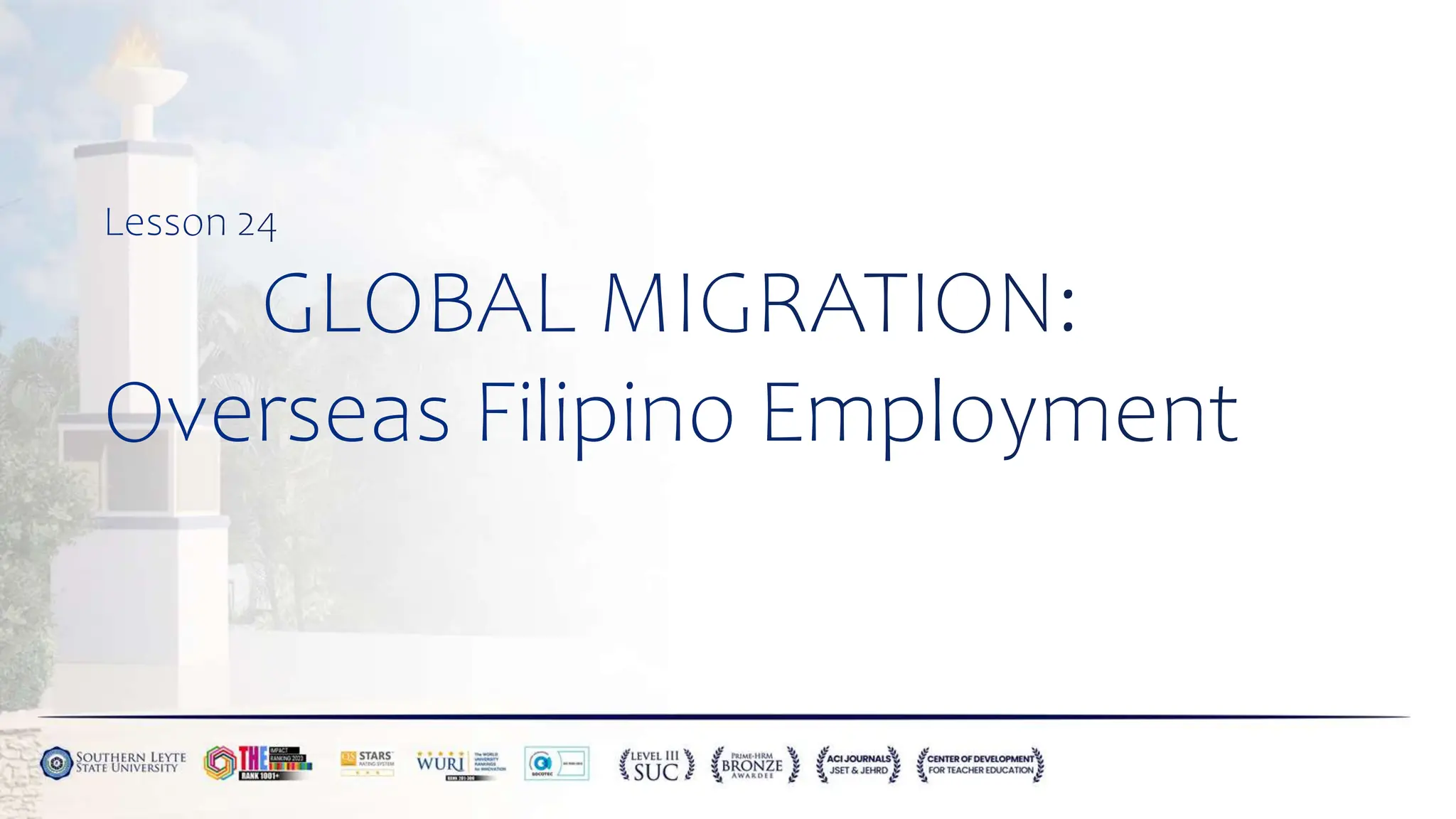 Overseas Filipino Workers in Abroad/ Migration | PPTX