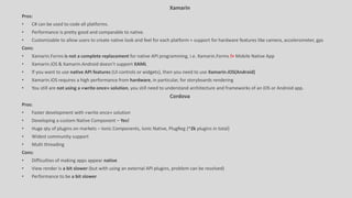 Developing a native mobile apps using Ionic&Cordova | PPTX