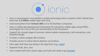 Developing a native mobile apps using Ionic&Cordova | PPTX