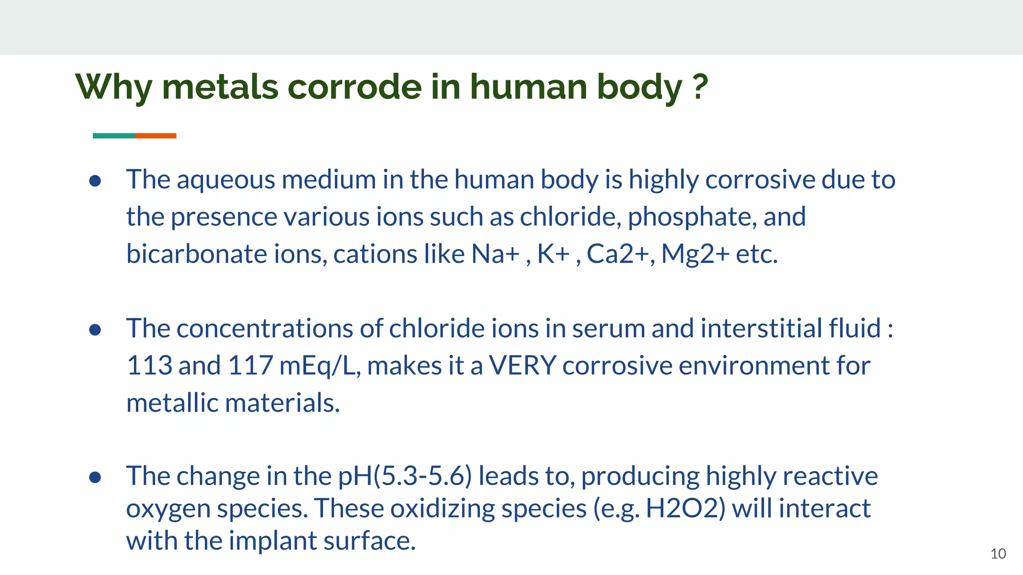 Corrosion of metallic implant | PPTX