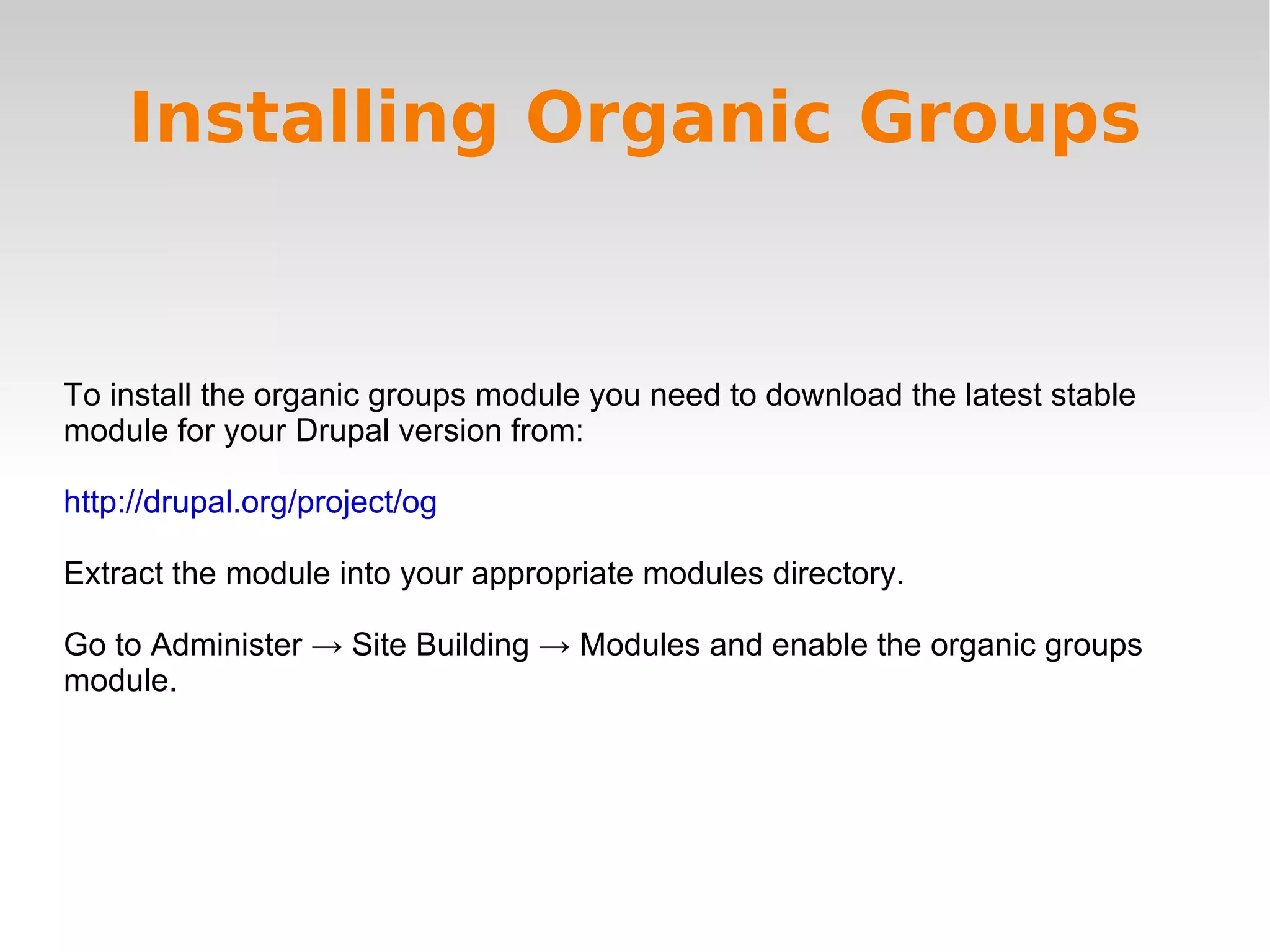 Organic Groups | PPT