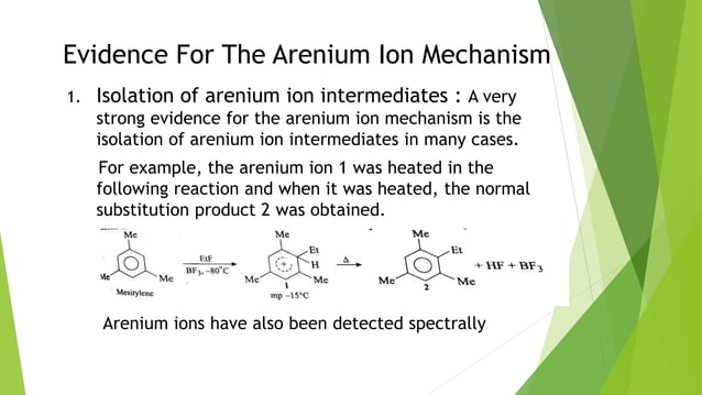 Arenium Ion Mechanism in Aromatic Electrophilic Substitution | PPTX ...