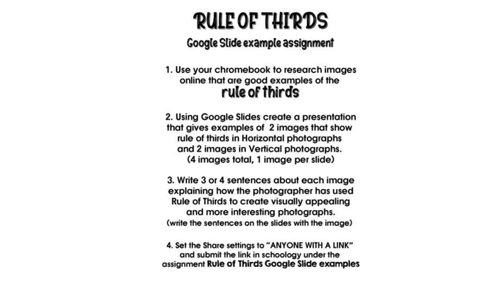 Middle school rule of thirds in photography | PPT