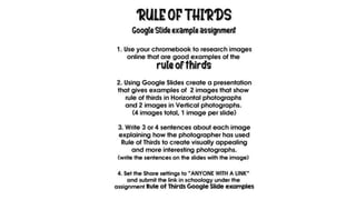 Middle school rule of thirds in photography | PPT