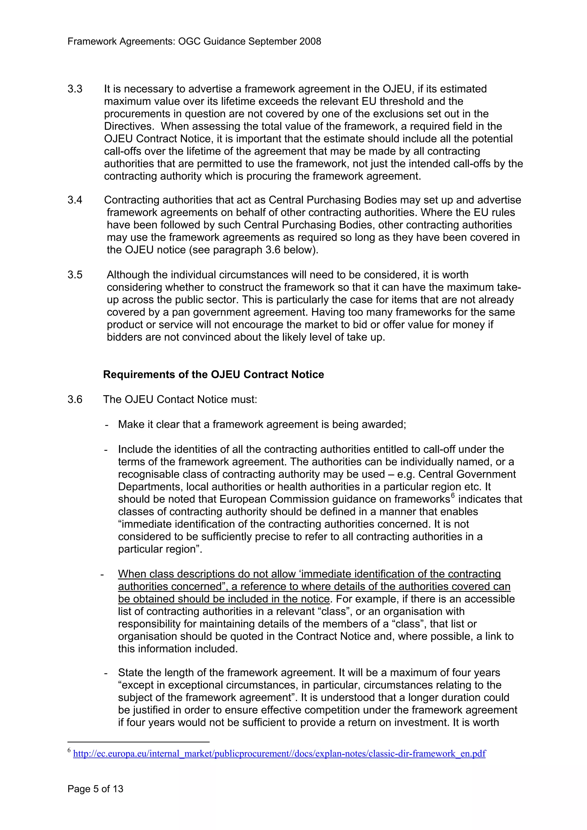 Ogc guidance on_framework_agreements_sept_08 | PDF