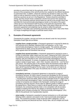 Ogc guidance on_framework_agreements_sept_08 | PDF