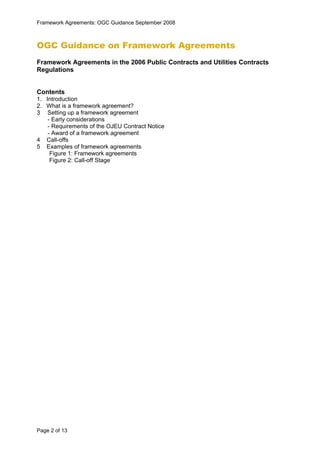 Ogc guidance on_framework_agreements_sept_08 | PDF