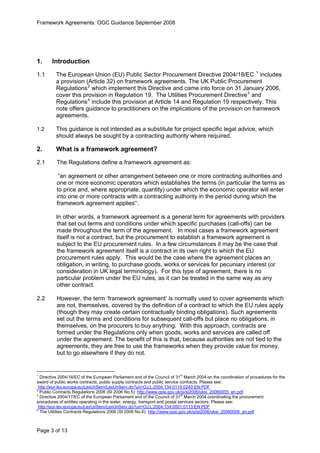 Ogc guidance on_framework_agreements_sept_08 | PDF