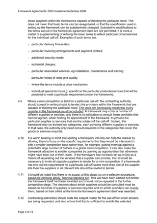 Ogc guidance on_framework_agreements_sept_08 | PDF