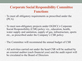 OGDCL Directors and Board Committees PPT | PPTX