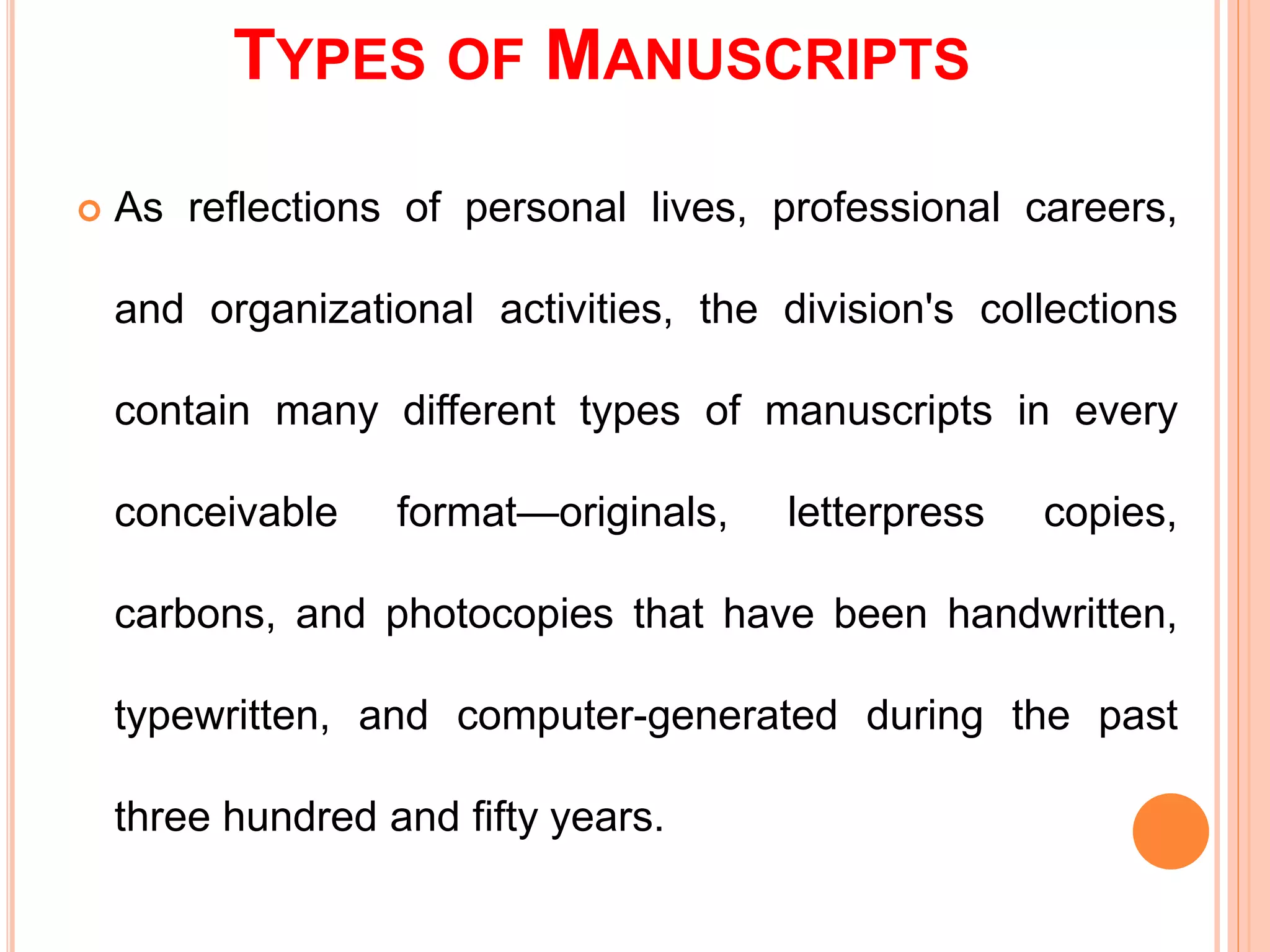 Manuscript magazines | PPTX