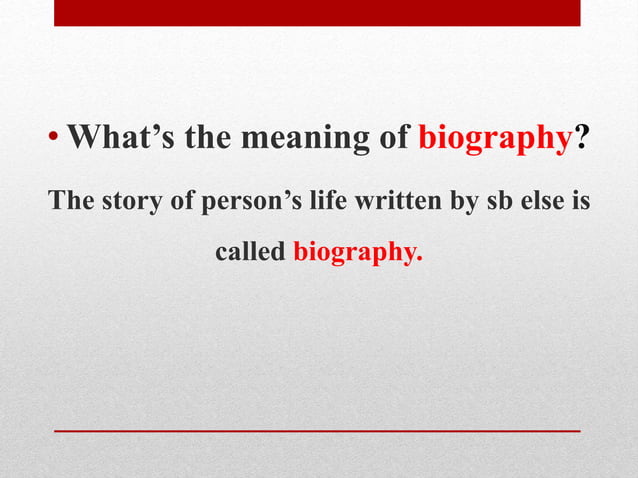 How to Write a Biographical Paragraph | PPT