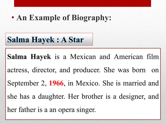 How to Write a Biographical Paragraph | PPT