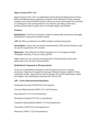 API – (Active Pharmaceutical Ingredient) and Intermediates in ...