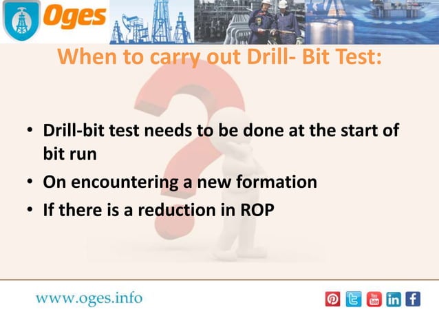 Drill- off Test"- Selection of Weight on Bit and Rotary Speed | PPTX