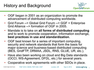OGF Introductory Overview - FAS* 2014 | PPT