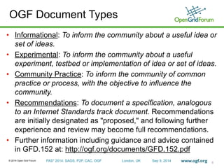 OGF Introductory Overview - FAS* 2014 | PPT