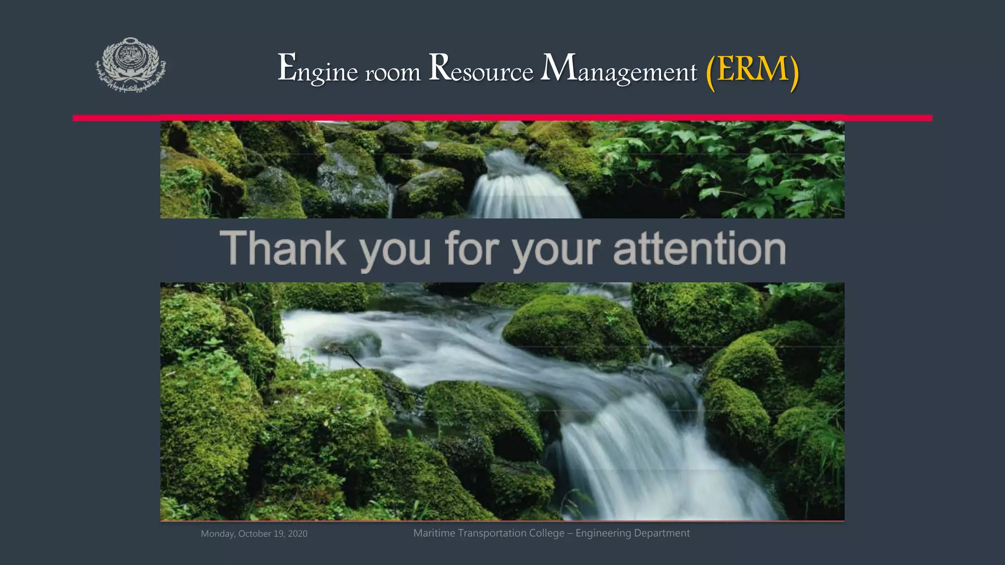 Engine room resource management | PPTX