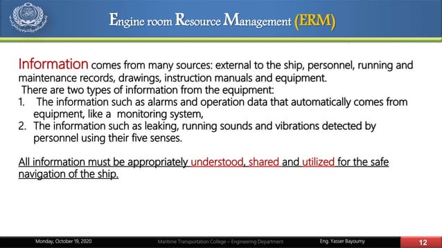 Engine room resource management | PPTX | Business | Business and Finance