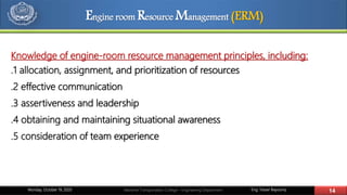 Engine room resource management | PPTX