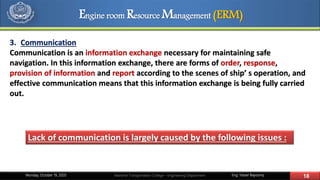 Engine room resource management | PPTX