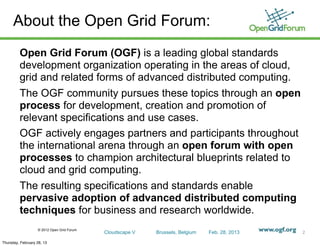 OGF Standards Overview - Cloudscape V | PPT