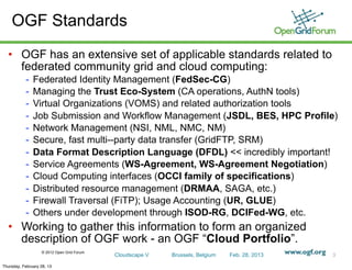 OGF Standards Overview - Cloudscape V | PPT