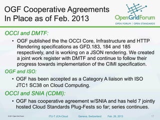 OGF Standards Overview - ITU-T JCA Cloud | PPT
