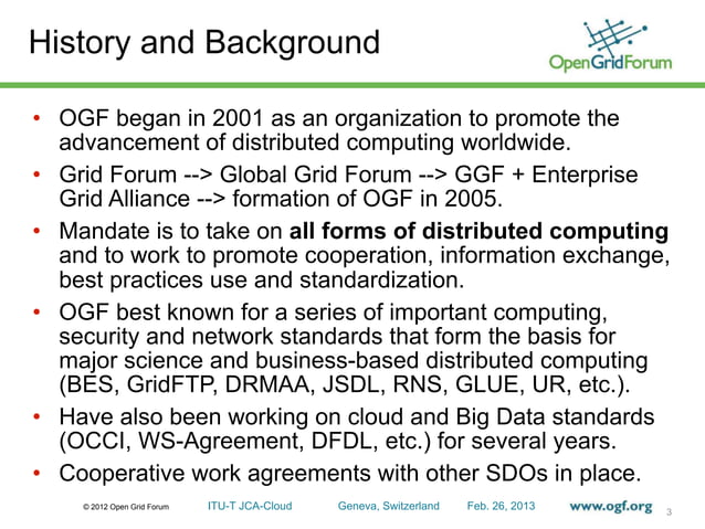 OGF Standards Overview - ITU-T JCA Cloud | PPT