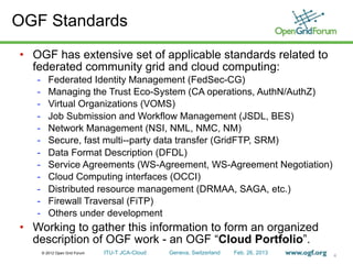 OGF Standards Overview - ITU-T JCA Cloud | PPT