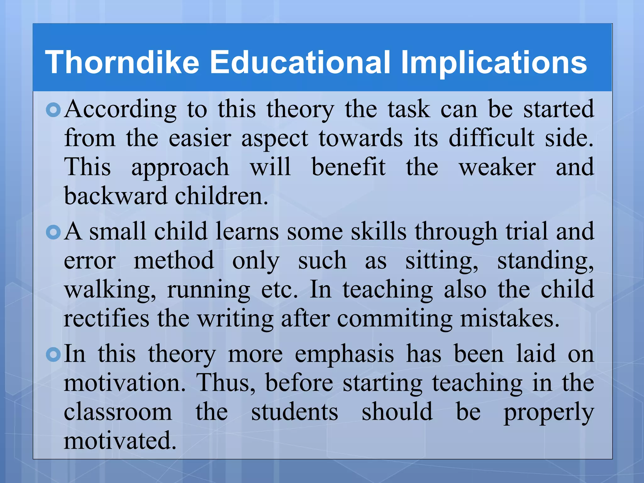 Thorndike multifactor theory | PPTX