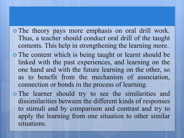 Thorndike multifactor theory | PPTX | Parenting Children Aged 4-11 ...