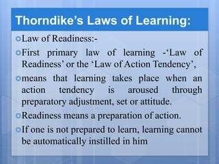 Thorndike multifactor theory | PPTX