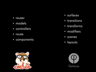 EMBER.JS AND FAMO.US: AMBITIOUS APP NEEDS AN AMBITIOUS UI | PDF