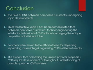 POLYMER MODIFICATION WITH CARBON NANOTUBES | PPTX