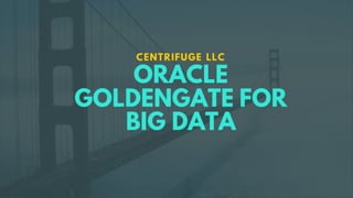 Oracle GoldenGate for Big Data | PPT
